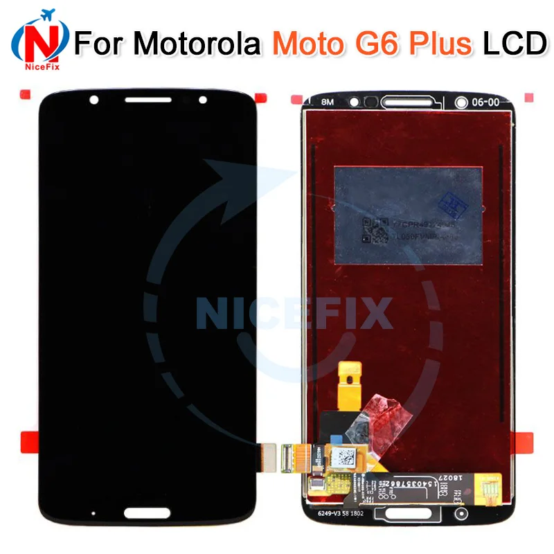 Black 5.9 inch LCD For Motorola Moto G6 Plus LCD Display Screen With ...