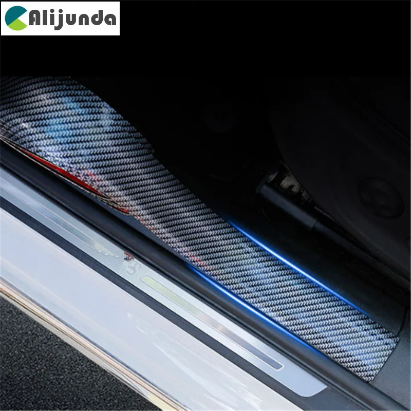 Carbon Fiber Front And Rear Bumper Car Side Door Rubber Bumper Stickers ...