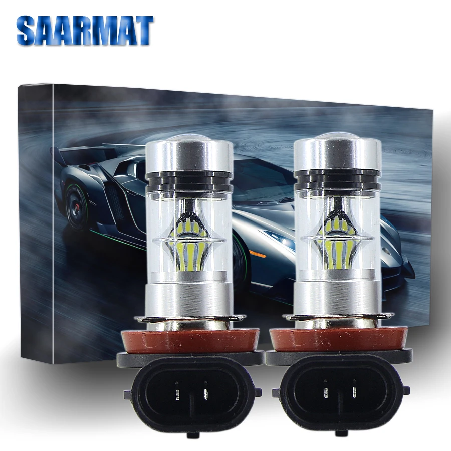 Pair H11 Led H8 Fog Lights 9005 Car 9006 Day Bulb For Jeep H16 Fog Lamp ...