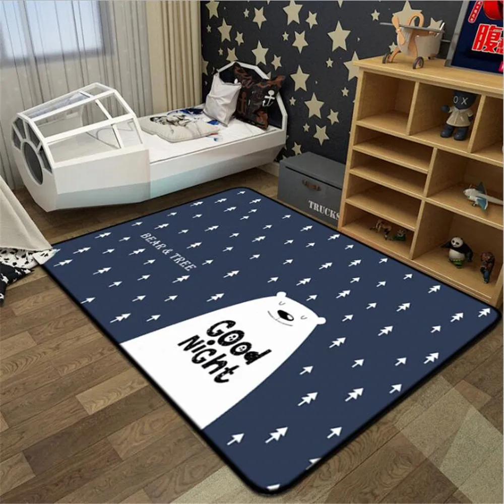 WINLIFE Good Night Animal Series Rugs and Carpets Microfiber Home Decor ...