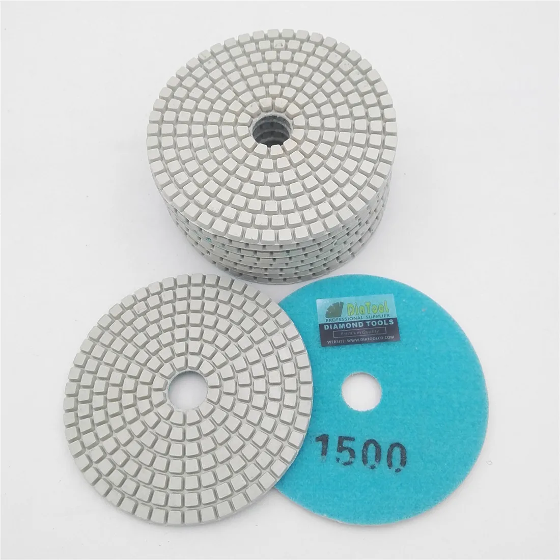 DIATOOL 10pcs #1500 Diameter 100mm White Resin Bond Sanding Discs 4 ...