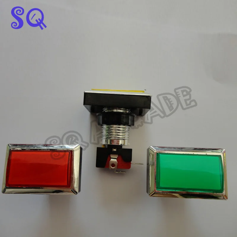 51*34mm 12 pcs of lighted button Illuminated Rectangle push button with ...