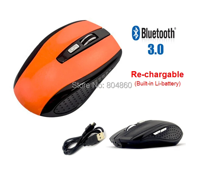 6 Colors 6D Rechargeable Bluetooth 3.0 Mouse Mice Wireless Optical ...
