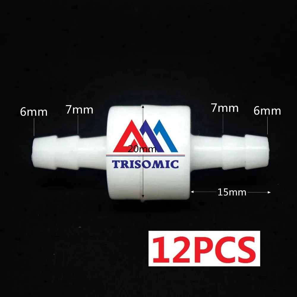 12 pieces 6mm One Way Valve Material POM Non-Return Valve Check valve ...
