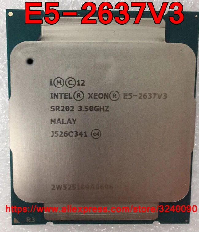 인텔 제온 CPU E5 2637V3 SR202 3.50GHz 4 코어 15M LGA2011 3 V3 프로세서 E5 2637V3 무료 배송|CPU| - AliExpress