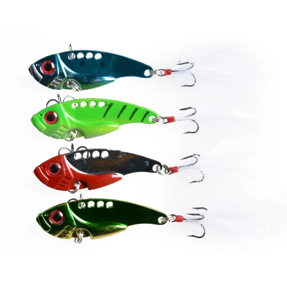 2018 metal fishing lures 4Colors 8pcs VIBE metal fishing lure 5.5CM 11G ...