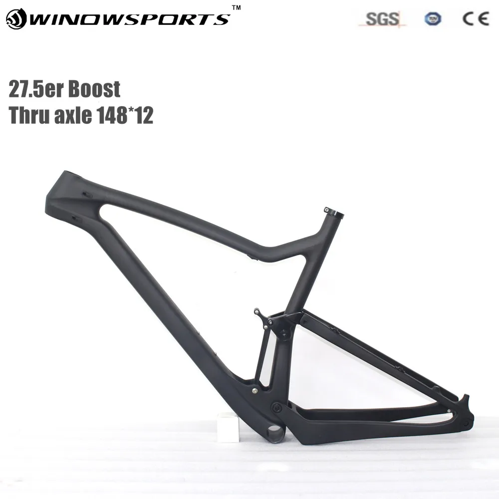 2018 full suspension 27.5er Boost Carbon Mtb Frame XC 148x12mm Enduro ...