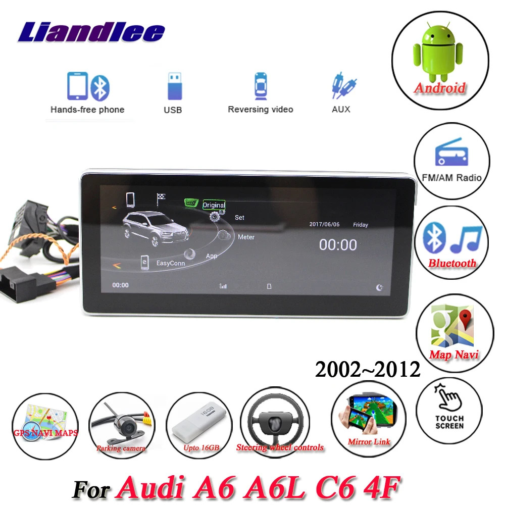 Liandlee для Audi A6 A6L C6 4F 2002~ 2012 Android оригинальная система Радио gps карта Navi ...