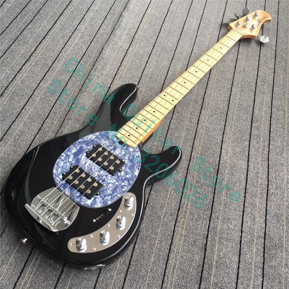 Custom Shopchina Factory 4 Strings China Bass Guitarstingray4 In Black Colorfree Shipping In