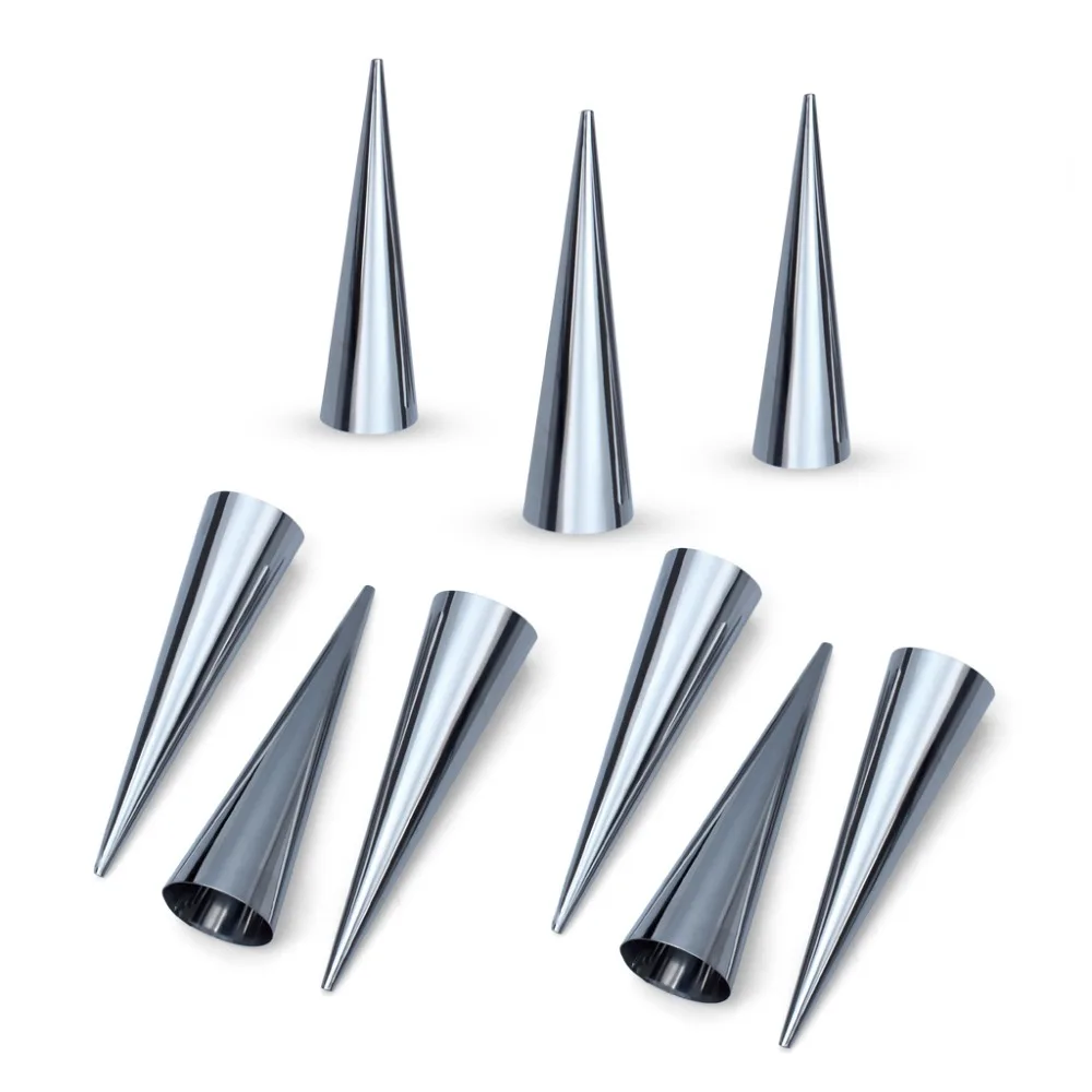 מוצר - 4Sets(=12Pcs) x 4.8"Stainless Steel Conical Tube Cone Danish ...