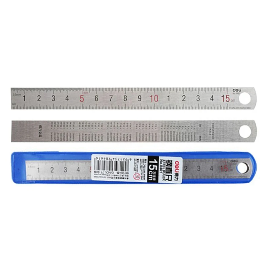 15cm Stainless Steel Measuring Ruler Students Stationery Art Drawing ...