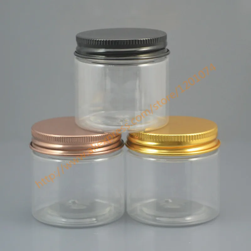 50 grams clear PET Jar,50g PET jar with Bronze/black/gold Aluminum Cap ...