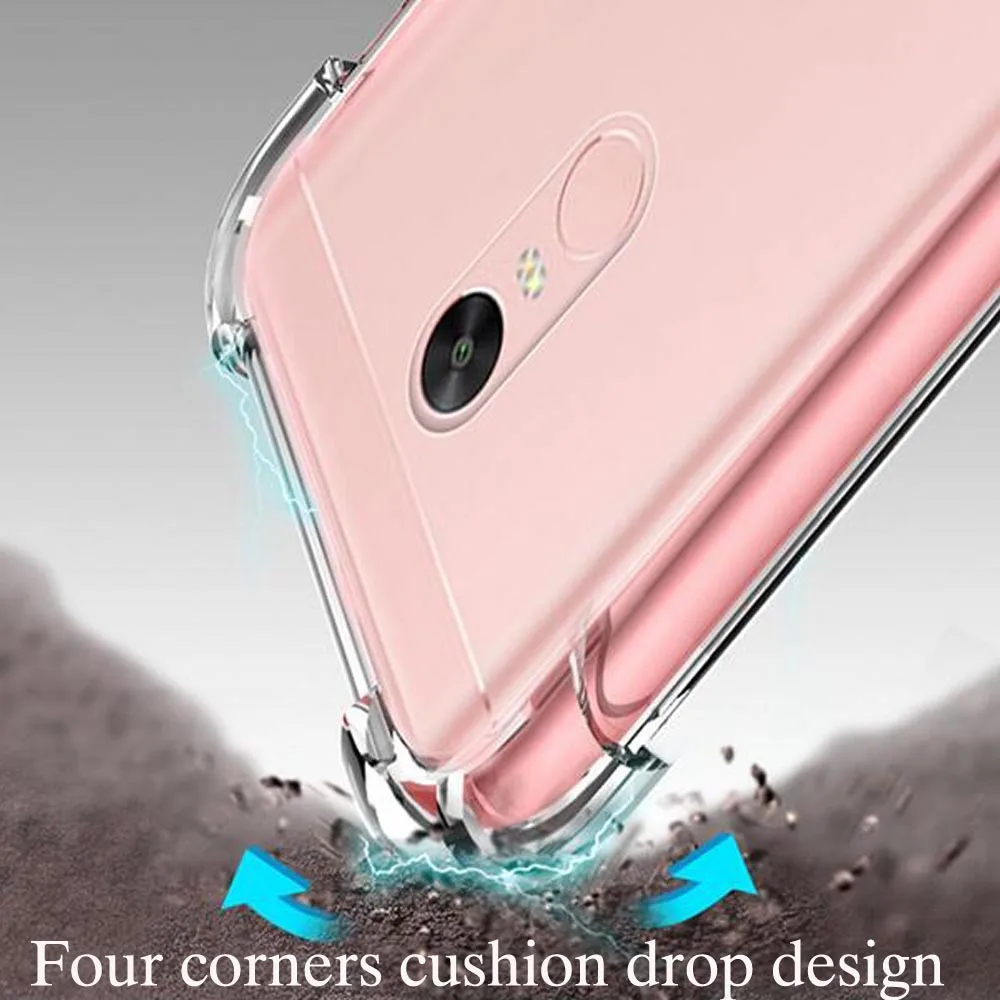 Luxury Shockproof Clear Soft Silicone Case for Xiaomi Redmi 4A 4X Cases ...