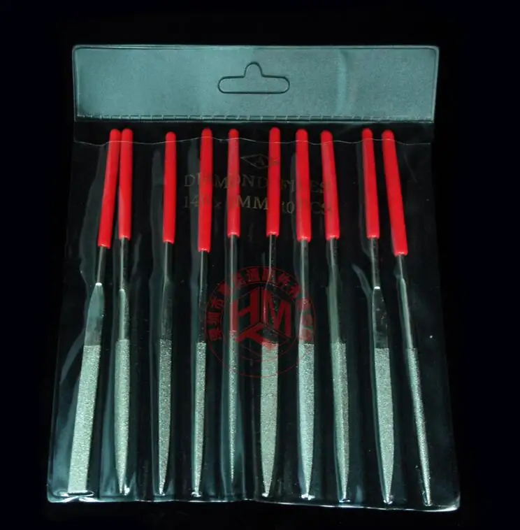 10pcs/lot 140X3mm Diamond Mini Needle File Set Hand Tools for Wood ...