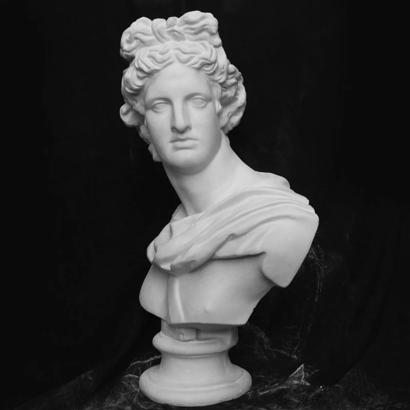 12 Inch Apollo Bust Statue Adelos Greek Mythology Figurine Craftwork ...