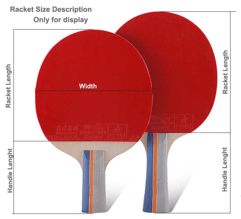 Double fish 2D C 7 layers pure wood pinngpong table tennis rackets ...