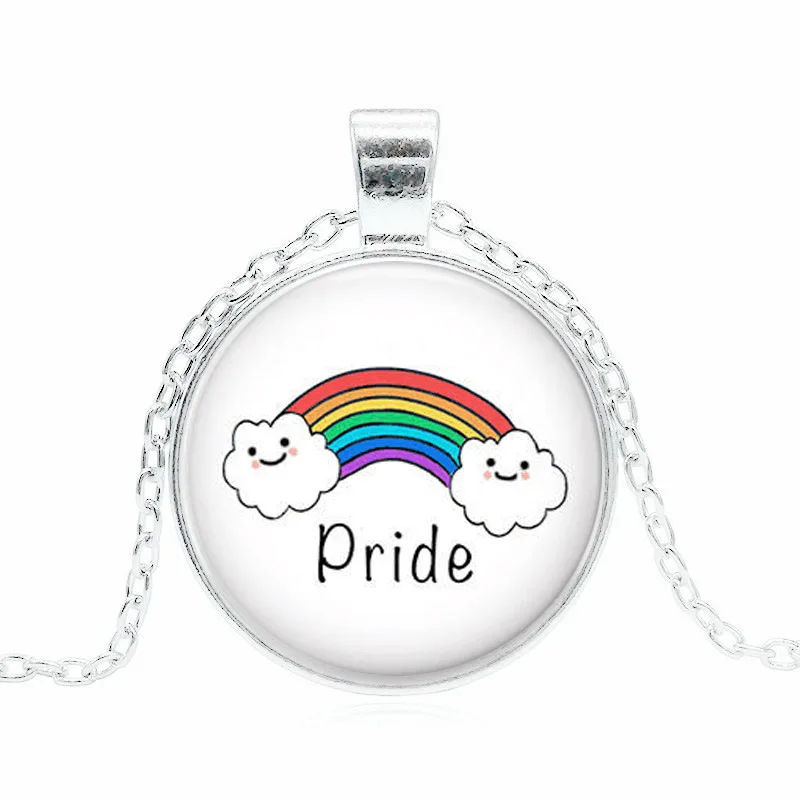Happy Pride Rainbow Pendant Necklace (Silver Or Bronze) - Queerks™