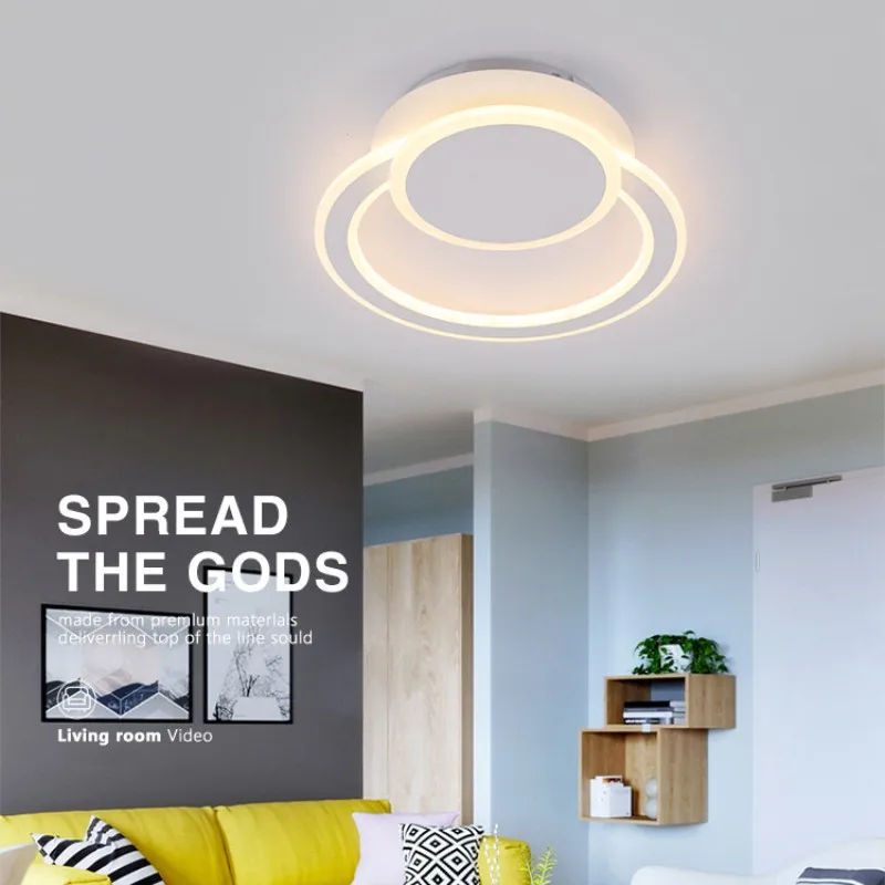 New Round shape rotating creative ceiling lamp modern minimalist led ...