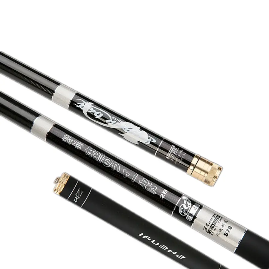 Carbon fishing rod Taiwan fishing rod super hard long section Low resin ...