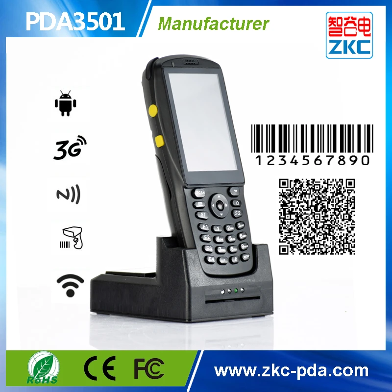 Android Handheld qr code Scanner with rfid reader , 3.5inch Touch ...