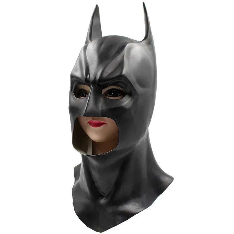 Movie Batman Cosplay Mask Latex Full Head Helmet Batman Halloween Party ...