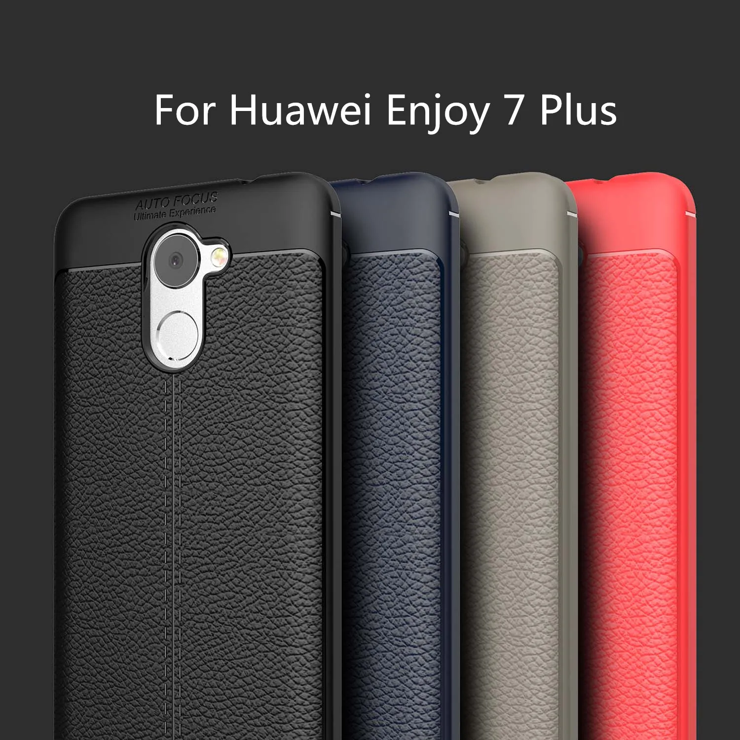 HATOLY For Capa Huawei Y7 Prime Case Soft Litchi TPU Rugged Back Case ...