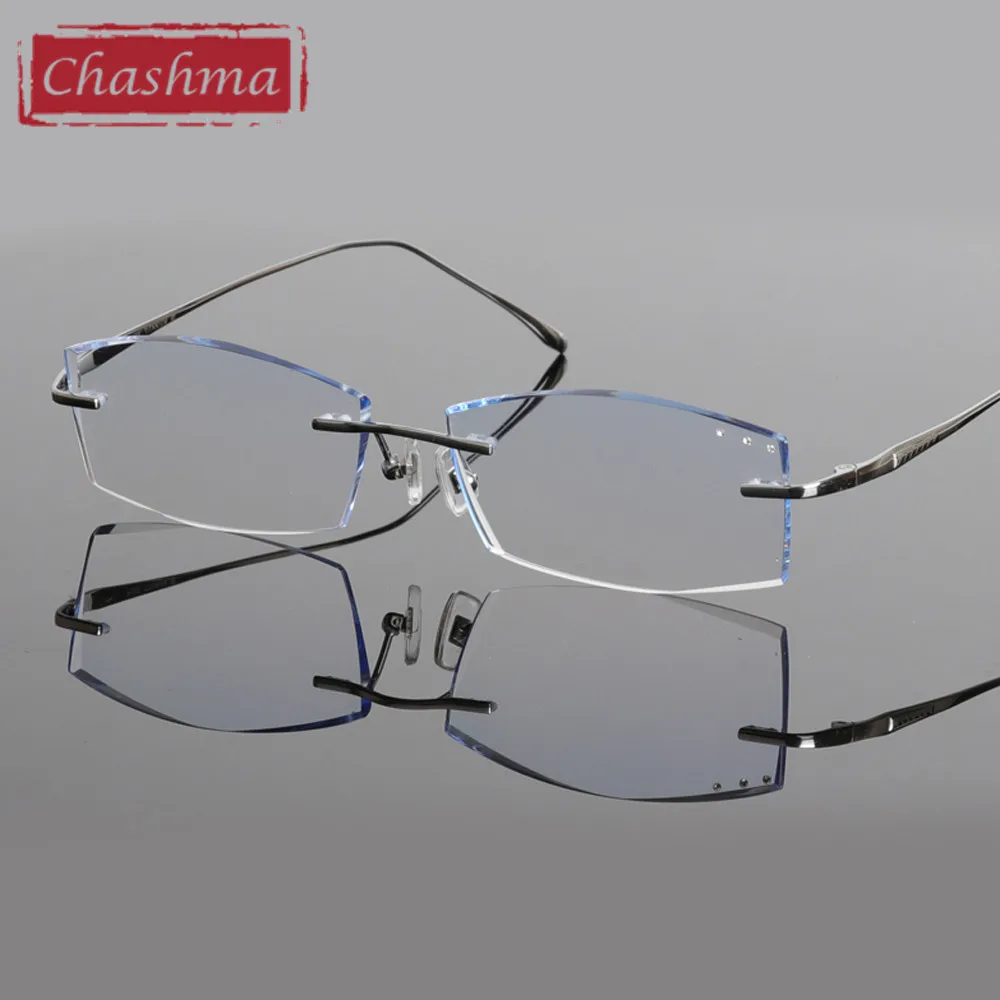 Chashma Brand Pure Titanium Ultra Light Tint Glass Men Stylish Eye ...