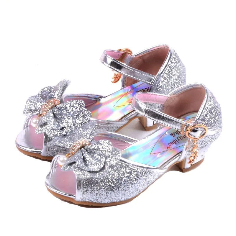 Summer Girls Sandals Kids High Heels Students Dance Party Shoes ...