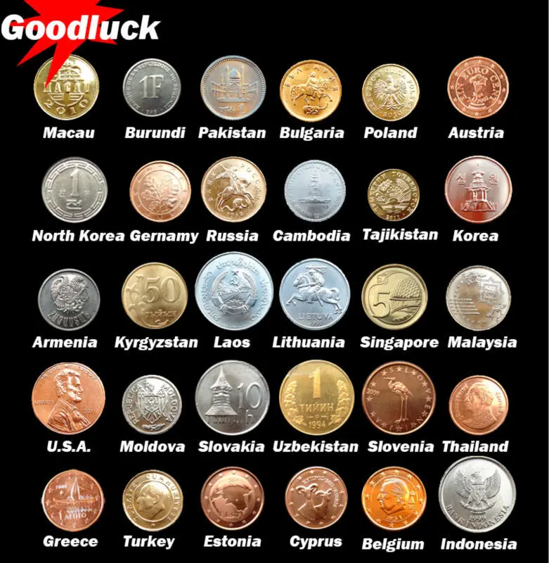 2015 Comercio Al Por Mayor 30 Monedas De 30 Países, fina Colección de ...