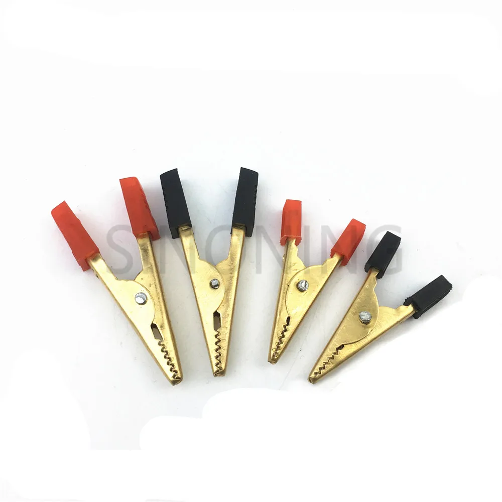 2pcs Large medium thick copper alligator clip battery electronic test ...