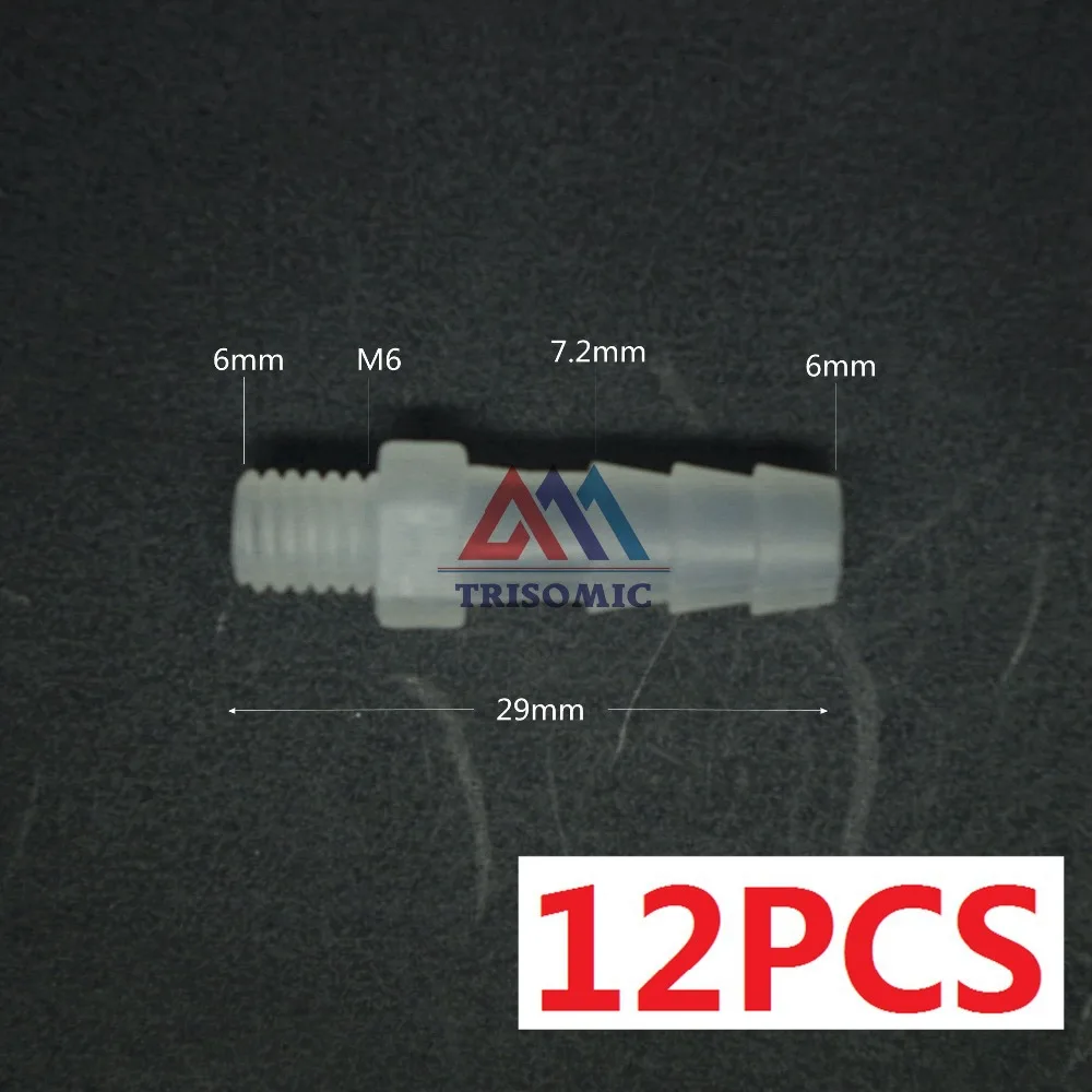 12-pieces-6mm-M6-Straight-Connector-Plastic-pipe-Fitting-Barbed ...