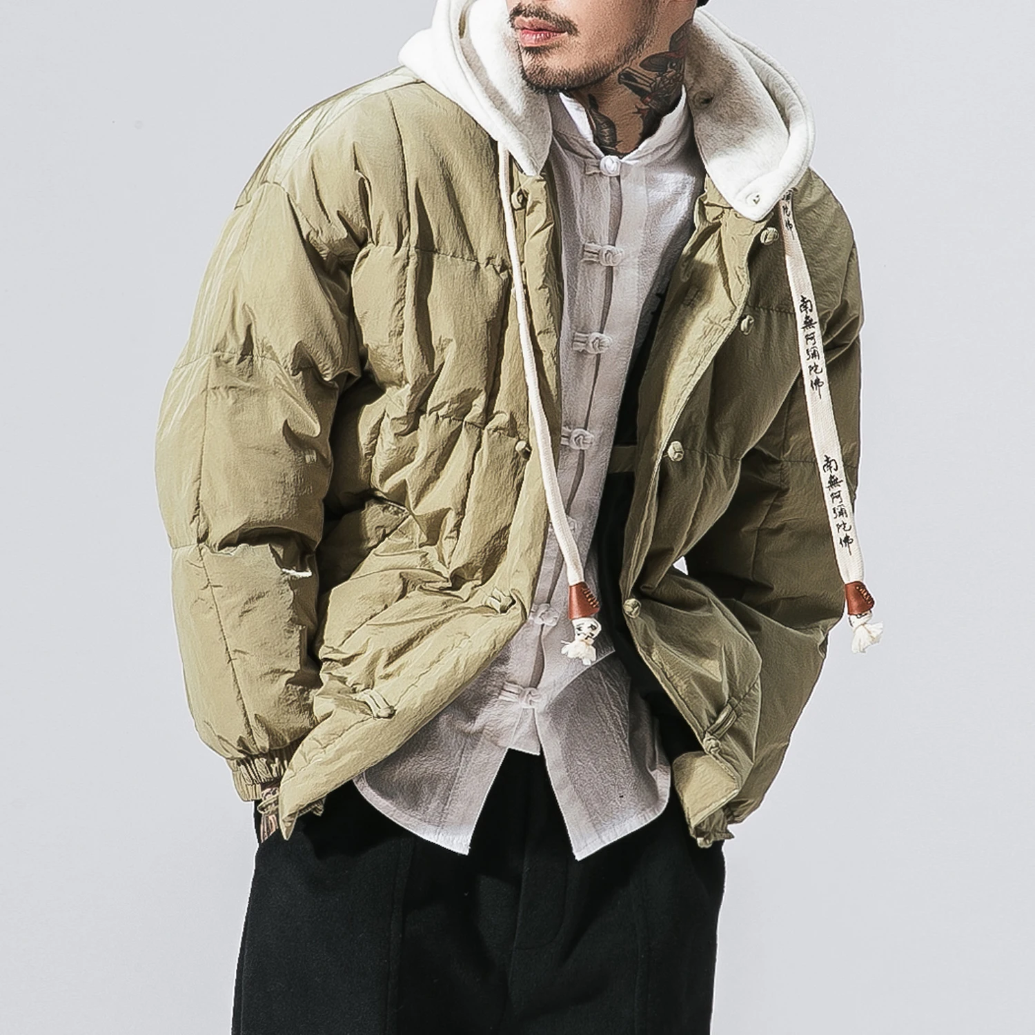4 Colors Winter Loose Thicken Hooded Parkas Jacket Men Street Fashion ...