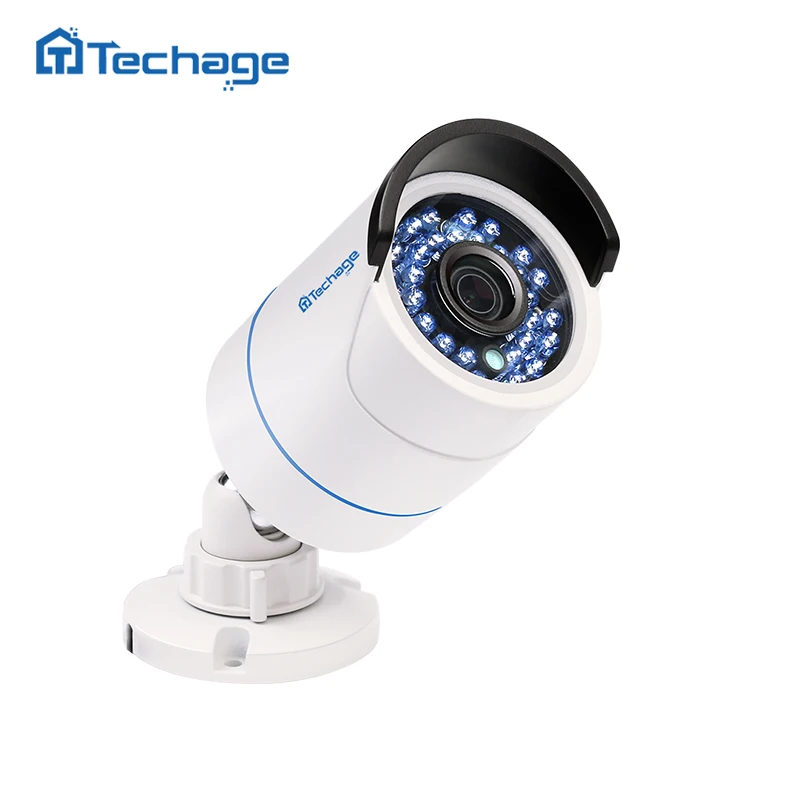 Free shipping Techage Home Security 720P 960P 1080P 48V POE Camera ...