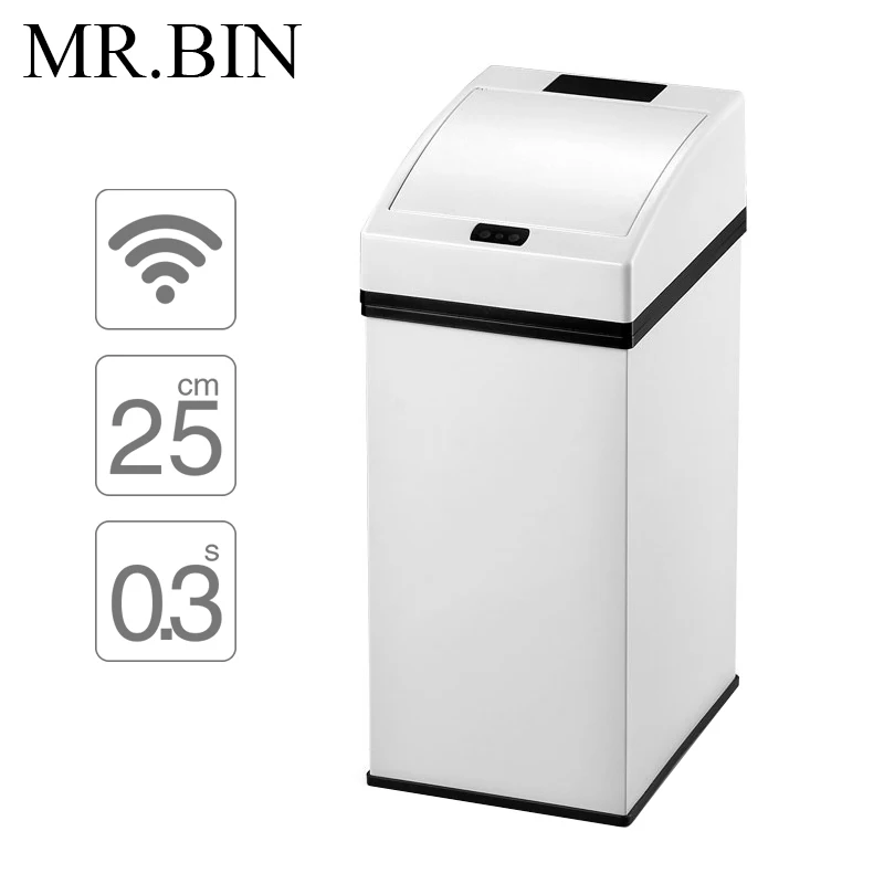 MR.BIN Smart Sensor Trash Can Stainless Steel Induction Dustbin ...