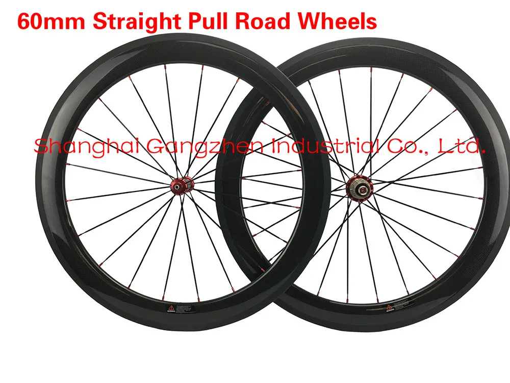 Full Carbon 60mm Tubular 25mm Width Rims Carbon Bike Cycling Wheelset ...