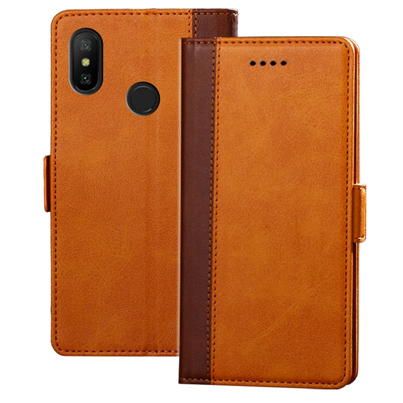 For xiaomi mi A2 lite flip cover case PU leather case for redmi 6 pro ...