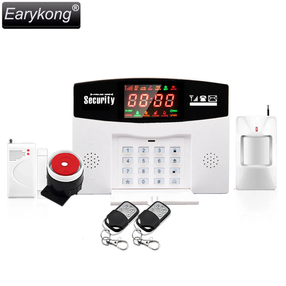 SALE English /Russian /Spanish Voice GSM Alarm System Wireless 433MHz ...