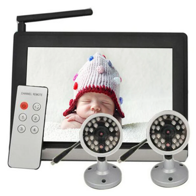 Clearance! 7" Wireless Video Color Baby Monitor with 2 Cameras and 7 ...