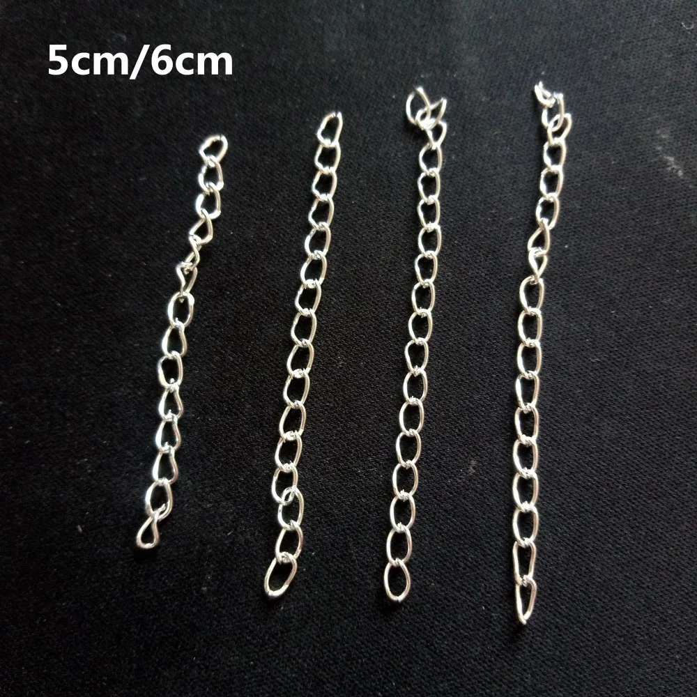 Hot 10pcs Extended Chain Tail Chain 5cm/6cm Fit Diy Bracelet Necklace ...