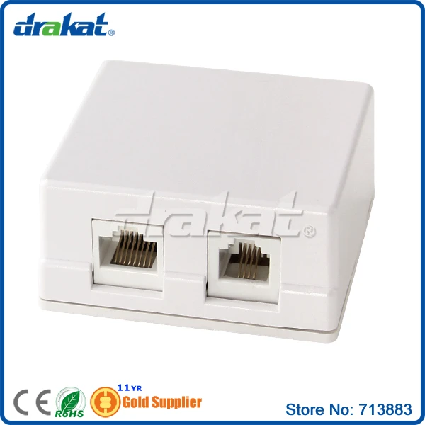 Teléfono de red RJ45 RJ11 caja de montaje en superficie|rj45 box|box ...