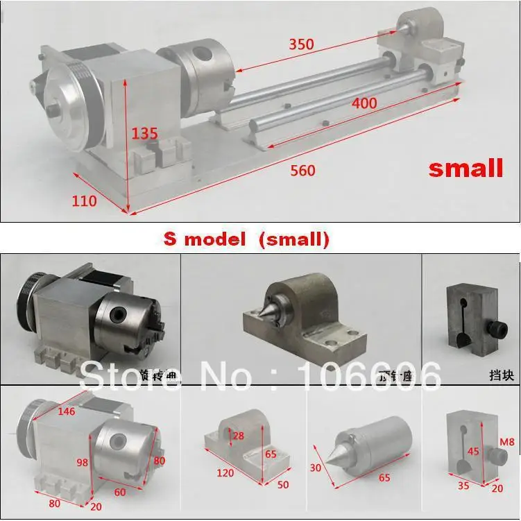 CNC Router Rotary Axis, the 4th Axle, fixed axis; stationary axis ...