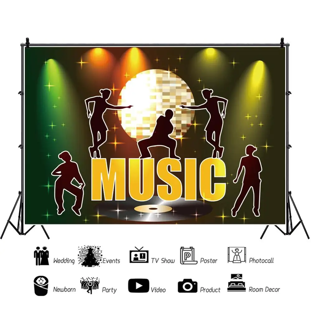 Yeele Music Dance Backdrops Party Photography Backgrounds ...