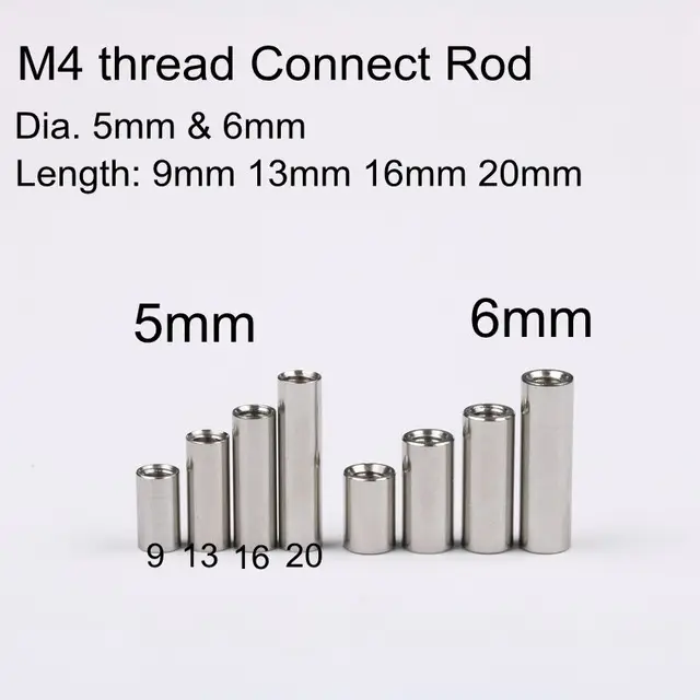 Threaded Inserts 10pcs Stainless Steel Threaded Sleeves - 5mm Diameter ...
