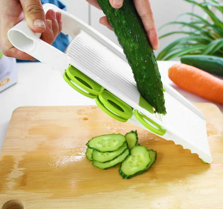 1 набор, креативная Терка-мандолина, резак для овощей с 5 лезвиями из ...