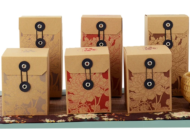 Small Size 9 5 9 5 13CM Kraft Square Paper Box Tea Packing Box Simple Folding Box Empty Gift Box 