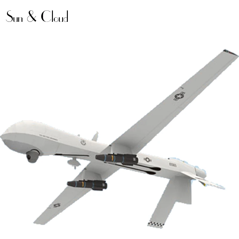 1-24-3D-General-Atomics-MQ-1-Predator-Plane-Aircraft-Paper-Model ...