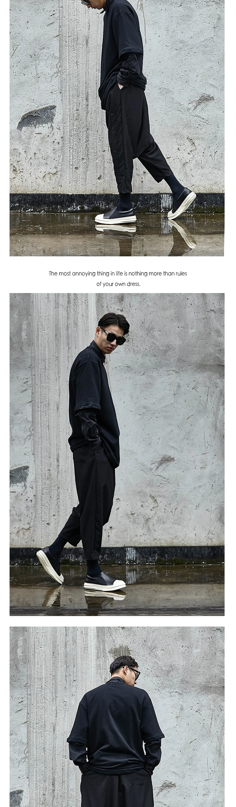 MR-DONOO, японский стиль, готический стиль, темно-черный крест, мужские ...