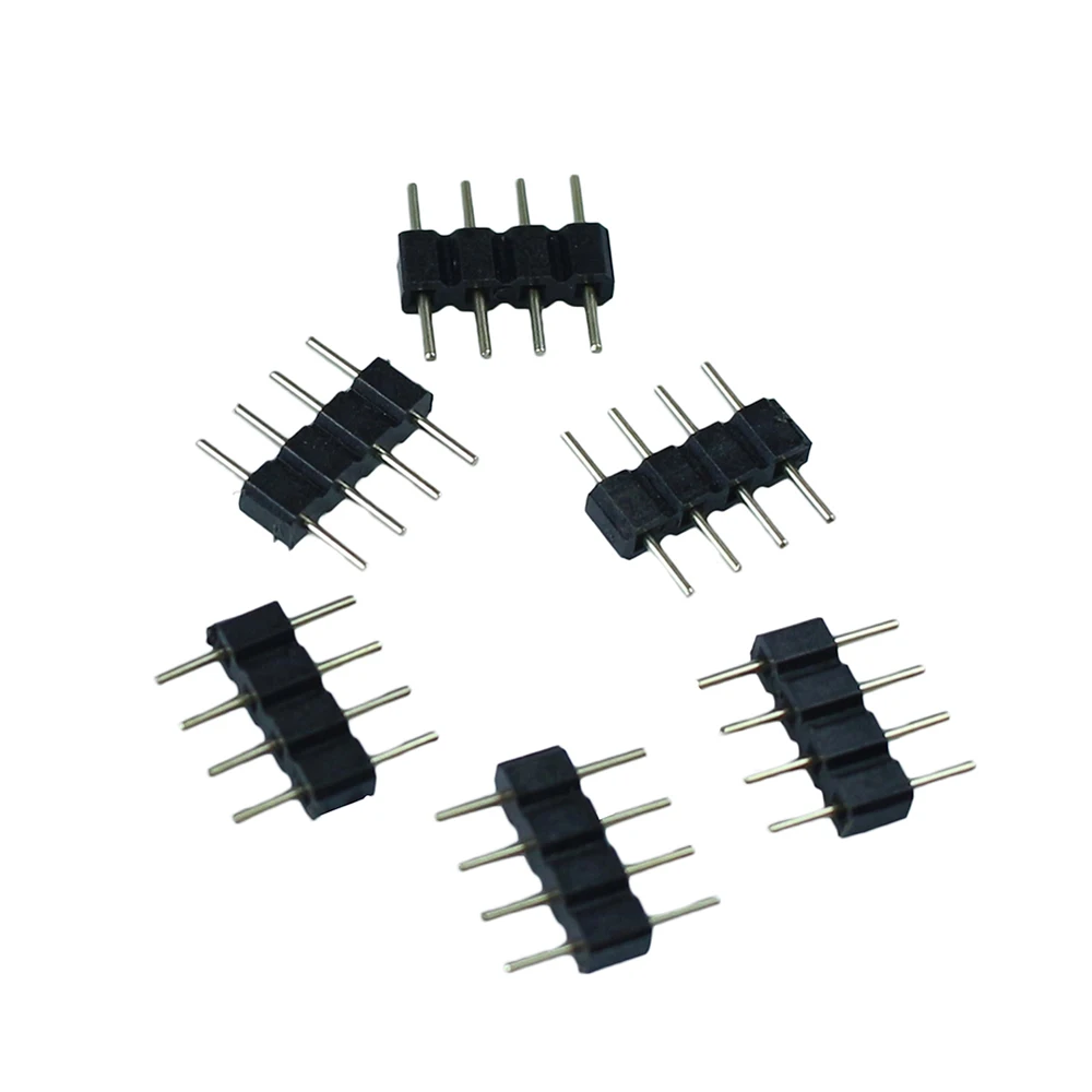 20pcs 4pin RGB connector, 4 pin needle, male type double 4pin, small ...