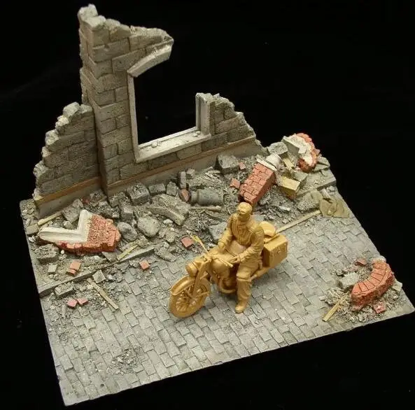 Small-European-Rubble-Resin-Diorama-Base-no-Figure-and-Vehicle-150mm-X ...