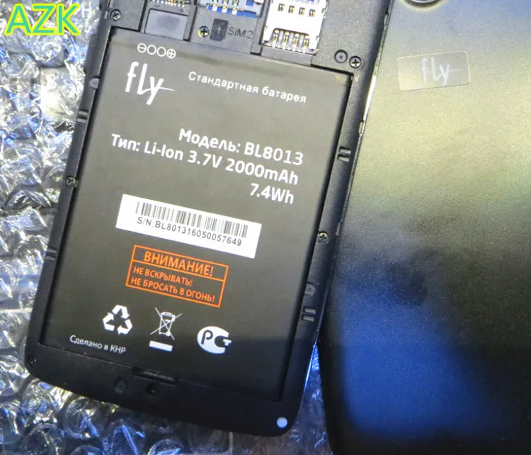 AZK 고품질 BL8013 2000mAh 교체 배터리, 플라이 FS506 Cirrus 3 휴대 전화 배터리 1 개|battery ...
